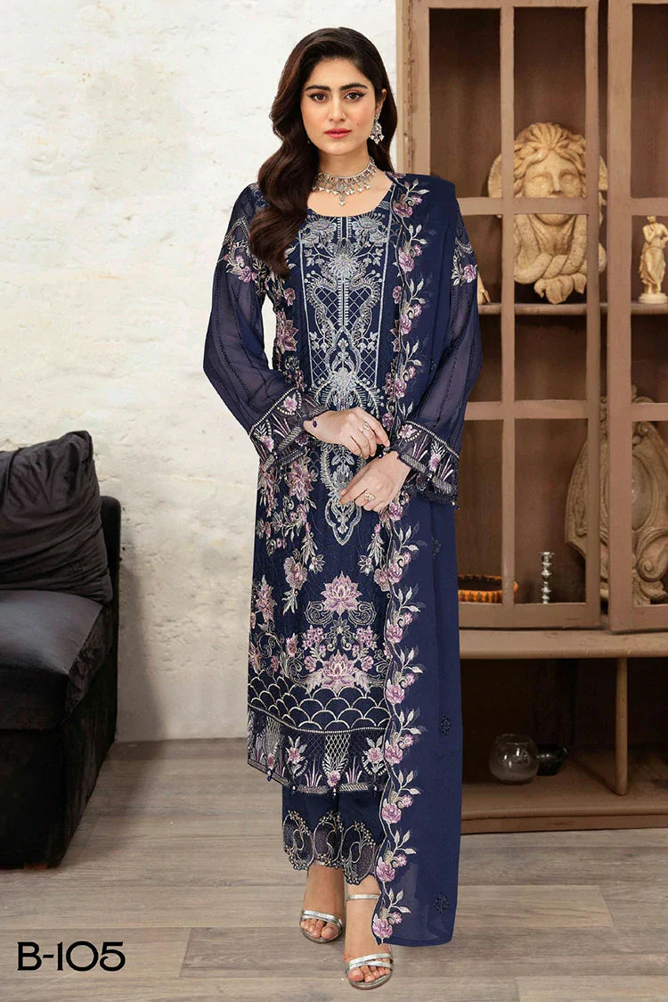 Ramsha Sangeet Chiffon Collection Vol 1 - B-105 Unstitched – IBAAS